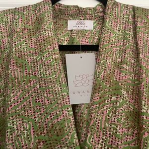 Ananda Design | Dresses | Bnwt Kimono Mini Dress Ananda Htf Pink Green ...